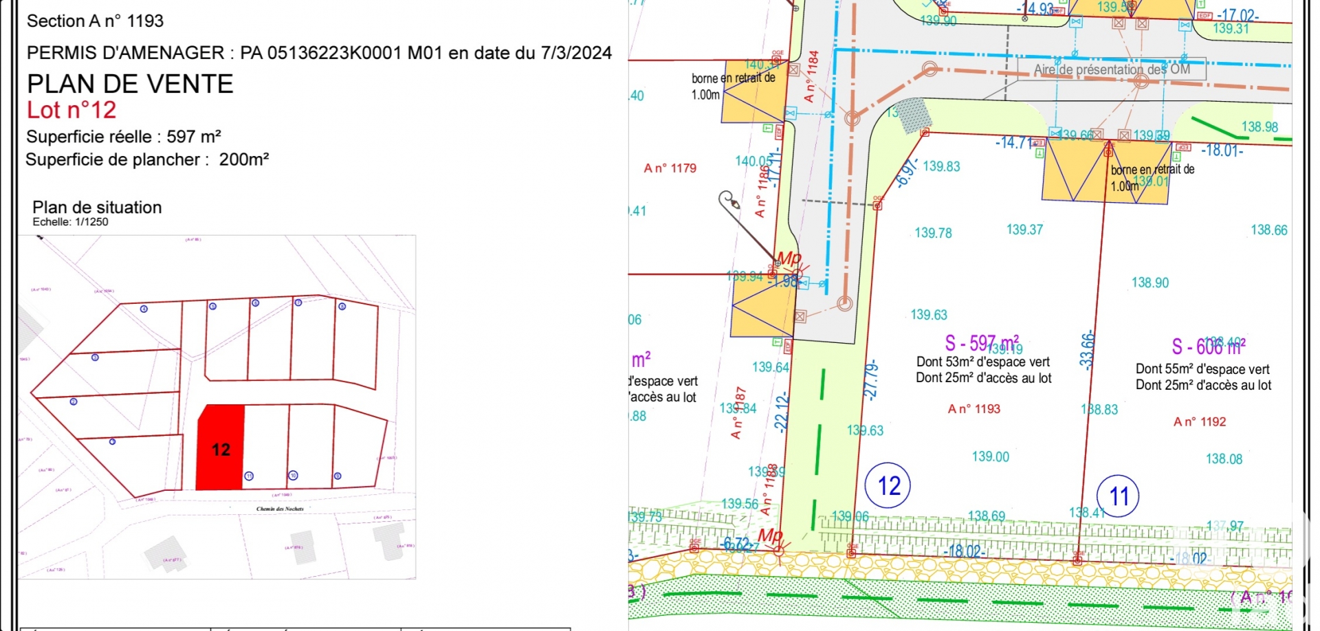 Vente terrain à Merfy (51220) : terrain à bâtir 603 m² - 1713853 - iad